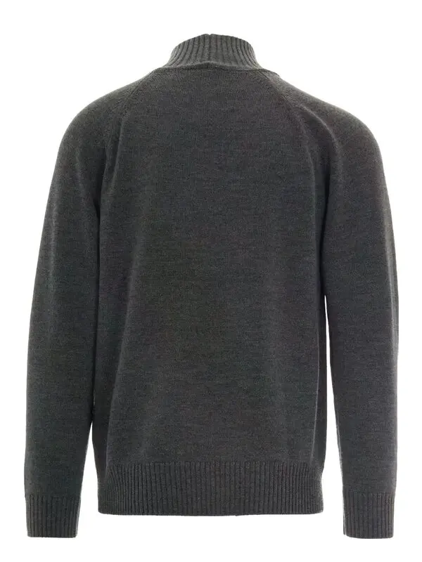 PAOLO PECORA High-neck Virgin Wool Sweater - Grey