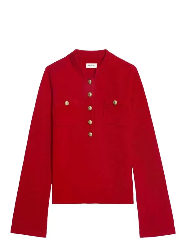 Zadig&Voltaire Lucas Button-detailed Sweater - Red