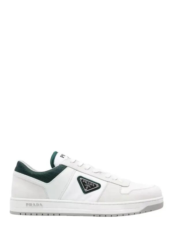 Prada Downtown Re-nylon Leather Sneakers - White