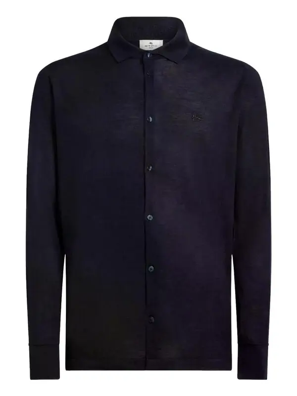 Etro Cashmere-silk Embroidered Cardigan - Blue