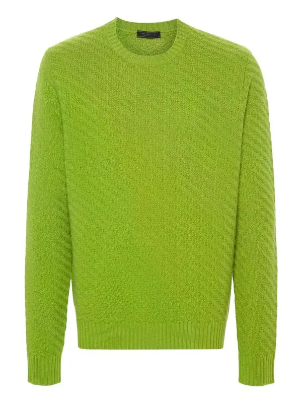 Prada Ribbed-knit Jumper - Green