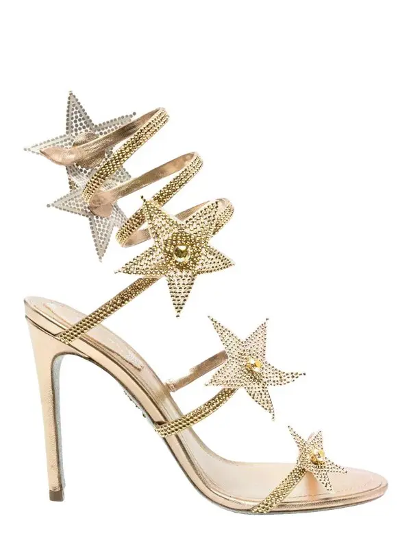 Rene Caovilla 105mm Cleo Embellished Sandals - Gold
