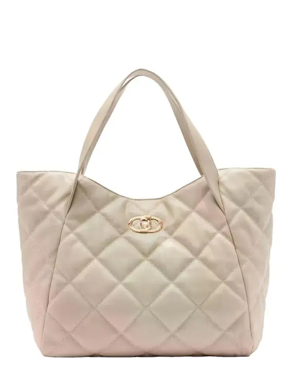Liu Jo Quilted Logo Tote Bag - Neutrals