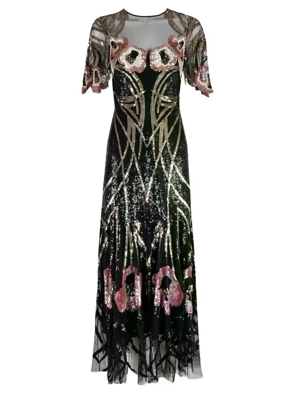 TEMPERLEY LONDON Natalia Sequin-embellished Dress - Black