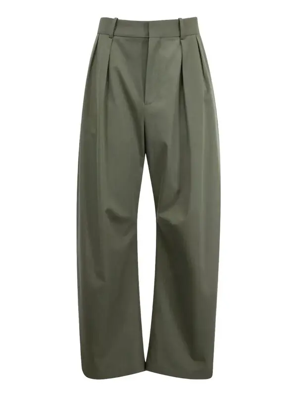 Loewe Pleated Barrel Trousers - Green