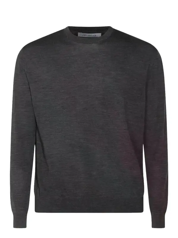 Malo Crew-neck Wool Sweater - Grey