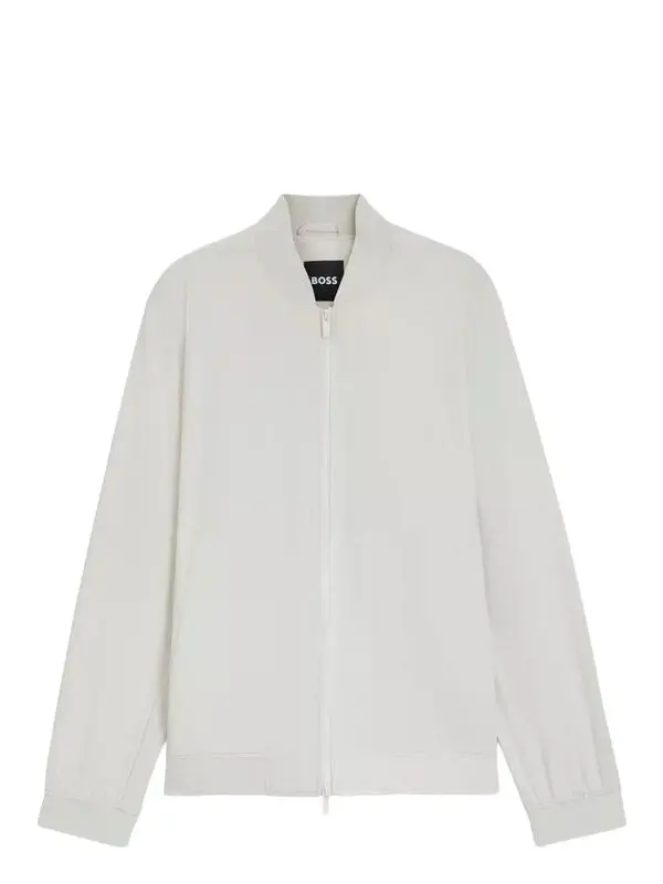 BOSS Lightweight Zip-up Jacket - White