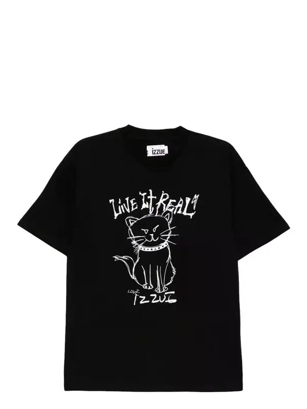 Izzue Graphic-print T-shirt - Black