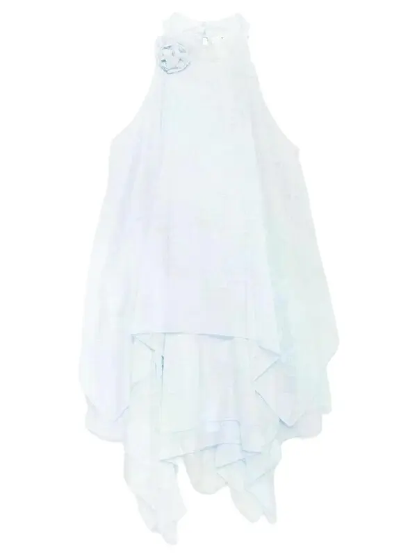 B+AB Embroidered Handkerchief Dress - Blue
