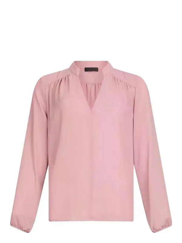 Liu Jo Mandarin-collar V-neck Blouse - Pink