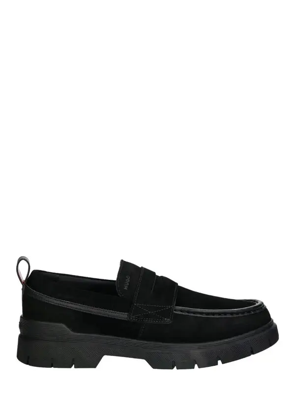 Hugo Suede Loafers - Black