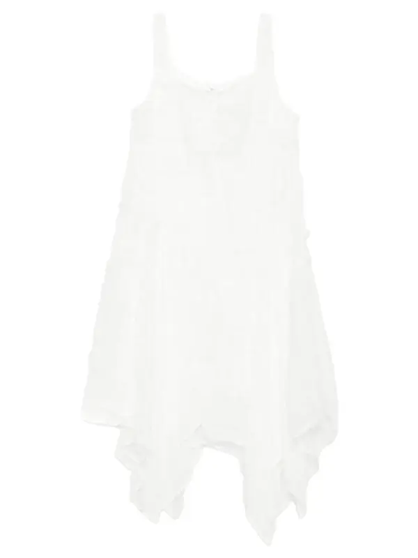 B+AB Square Neck Draped Dress - White