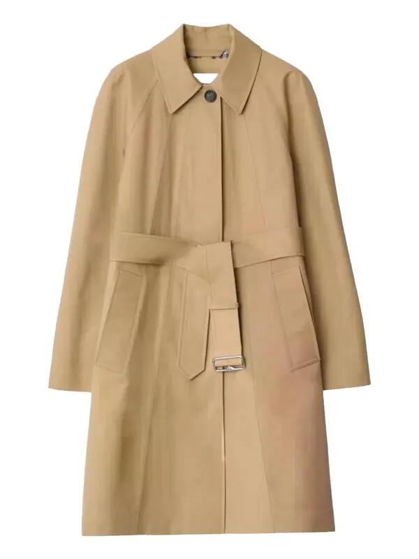 Burberry Bonded Cotton Trench Coat - Neutrals
