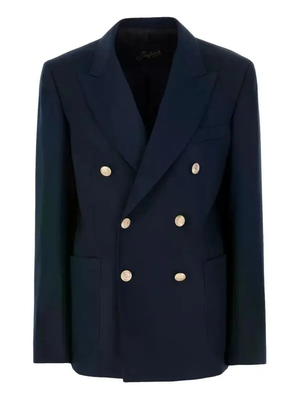 Seafarer Double-breasted Jacket - Blue