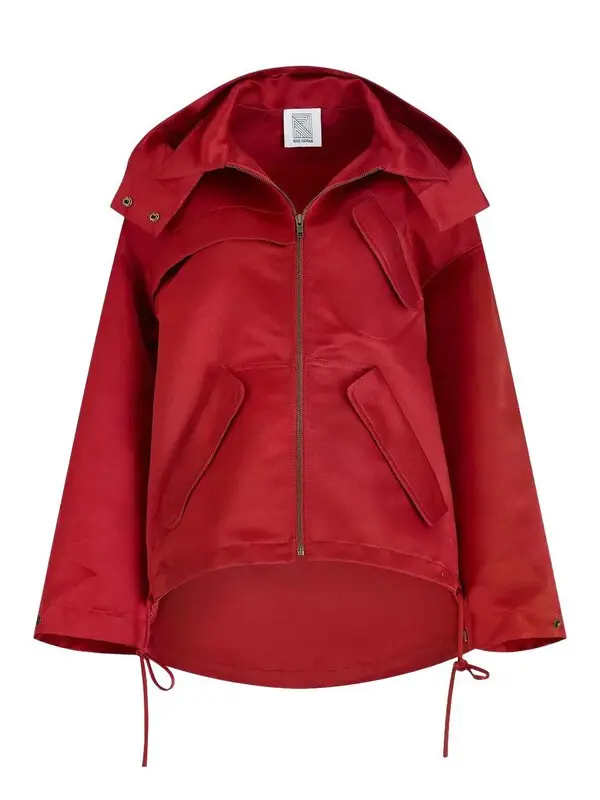 Rosie Assoulin Hooded Jacket - Red