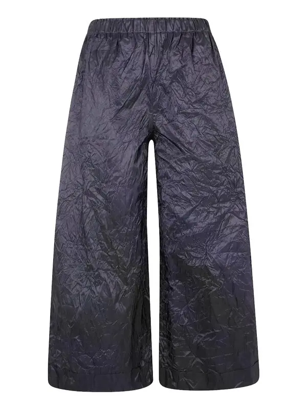 DANIELA GREGIS Crumpled Silk Trousers - Black