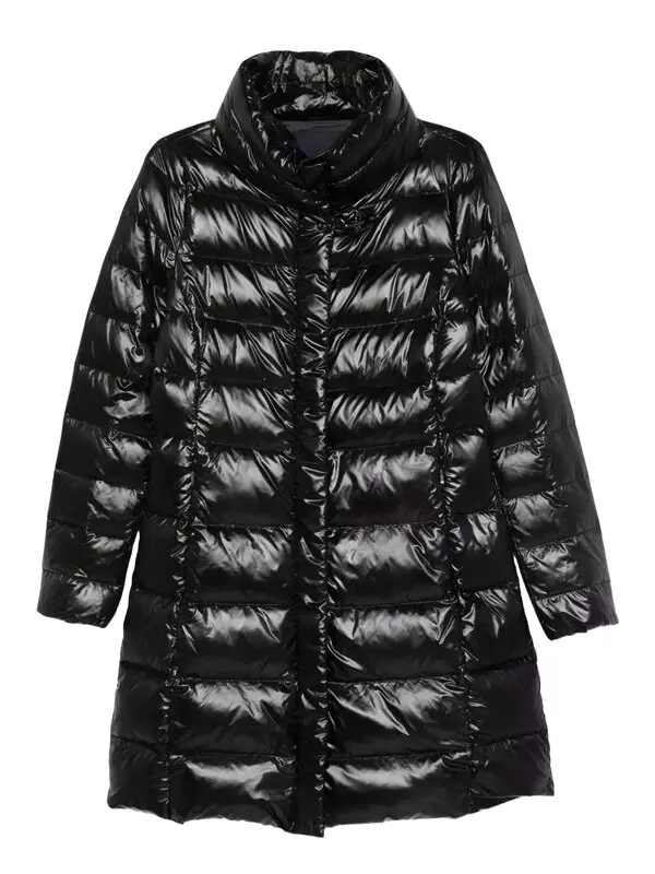 FAY Quilted Stand-collar Coat - Black