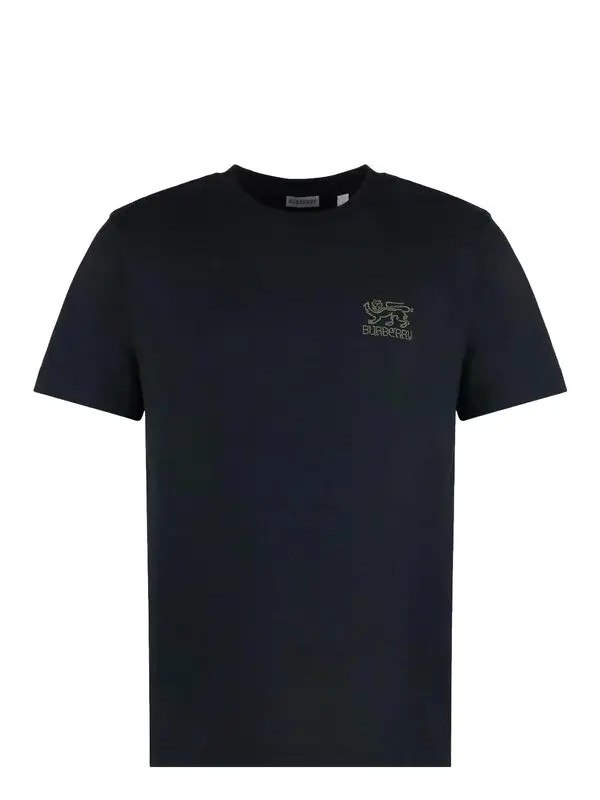 Burberry Embroidered-logo T-shirt - Blue