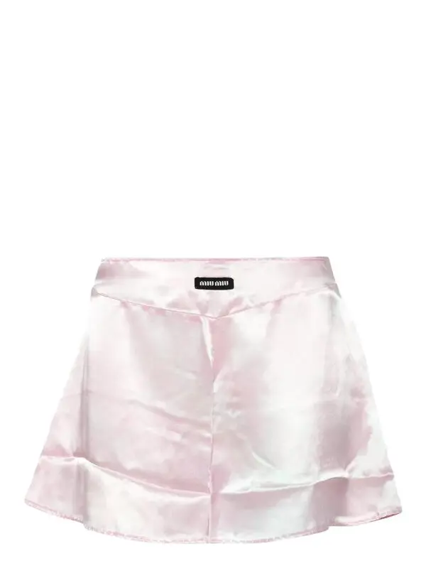 Miu Miu Satin Pyjama Shorts - Pink