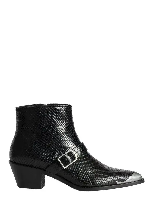 Zadig&Voltaire Tylow Wild Mirror Cowboy Boots - Black
