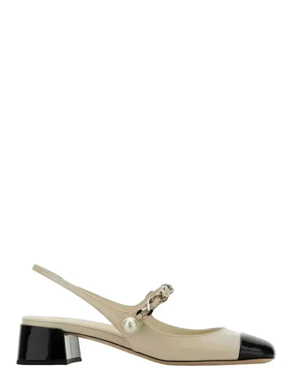 Miu Miu 35mm Pearl-embellished Pumps - Neutrals
