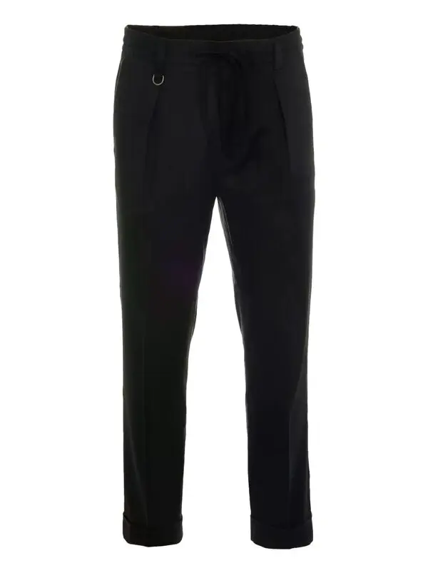 PAOLO PECORA Drawstring-waist Trousers - Black