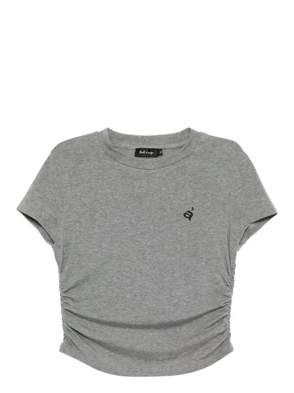TOUT A COUP Logo-embroidered Top - Grey