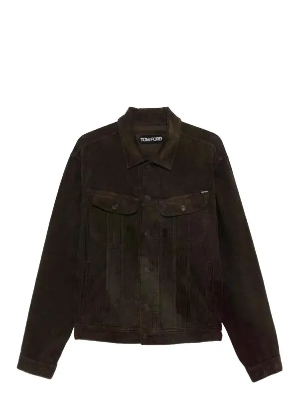 TOM FORD Corduroy Button-fastening Jacket - Green