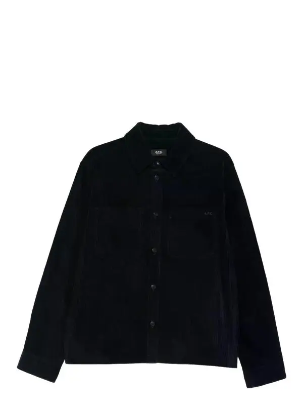 A.p.c. Corduroy Pocket Shirt - Blue