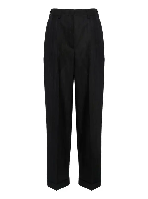Miu Miu Pinstripe Tailored Trousers - Blue