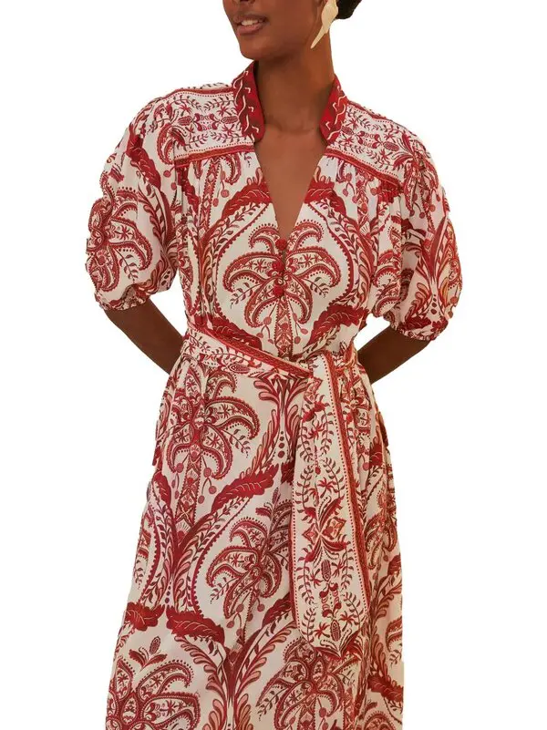 Farm Rio Paisley Print Dress - White