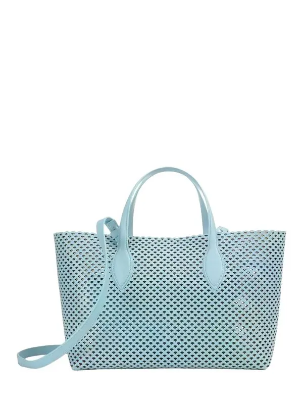 SERGIO ROSSI Micro Mermaid Leather Tote - Blue