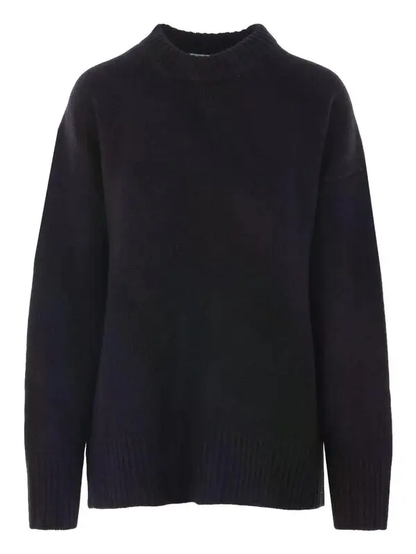 Co Crew-neck Wool-cashmere Blend Sweater - Black