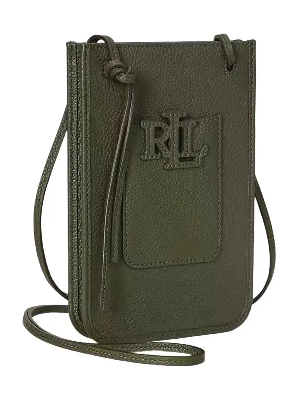 Ralph Lauren Leather Crossbody Bag With Logo - Green