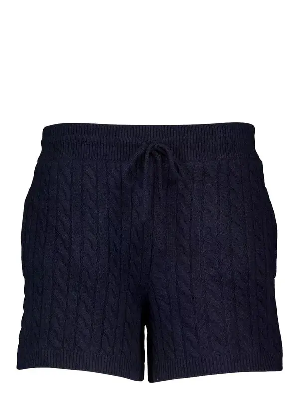 Miu Miu Intarsia-knit Cashmere Shorts - Blue