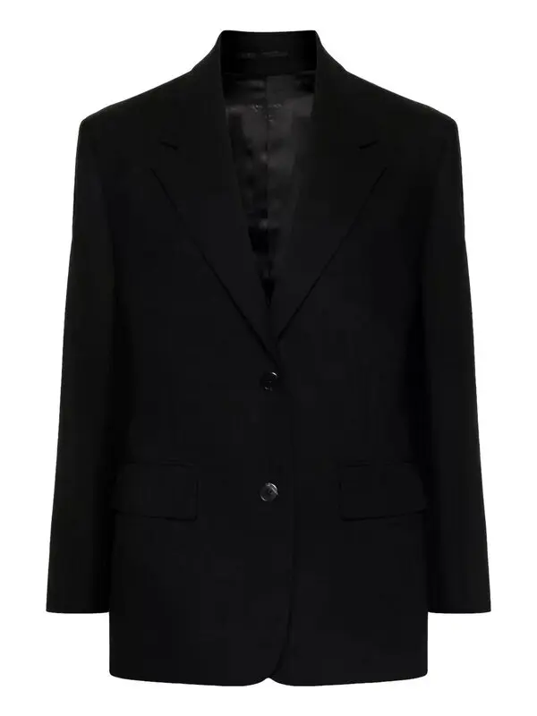 Prada Single-breasted Virgin Wool Blazer - Black