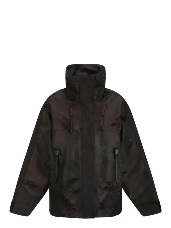 Prada Patterned Jacquard Padded Jacket - Brown