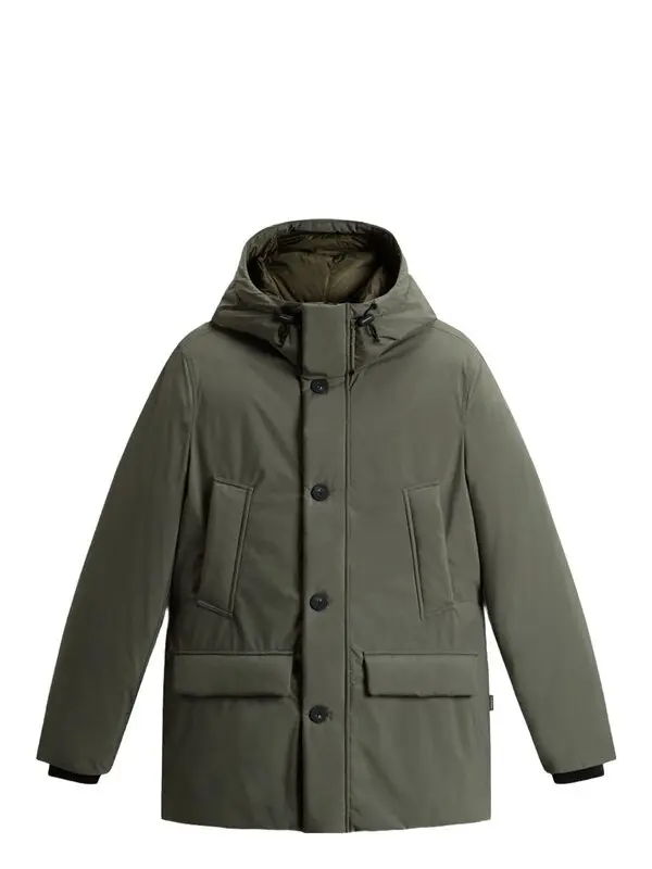 Woolrich Quilted Hooded Coat - Green