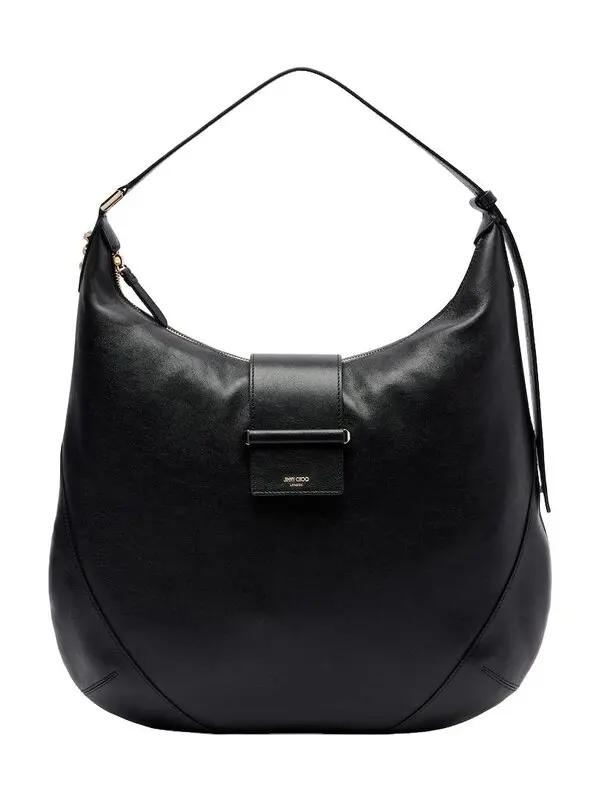 JIMMY CHOO Bar Medium Leather Tote Bag - Black