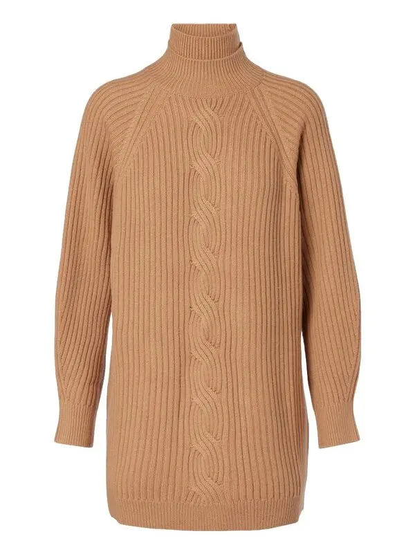 Max Mara Alcazar Wool And Cashmere Turtleneck Sweater - Brown