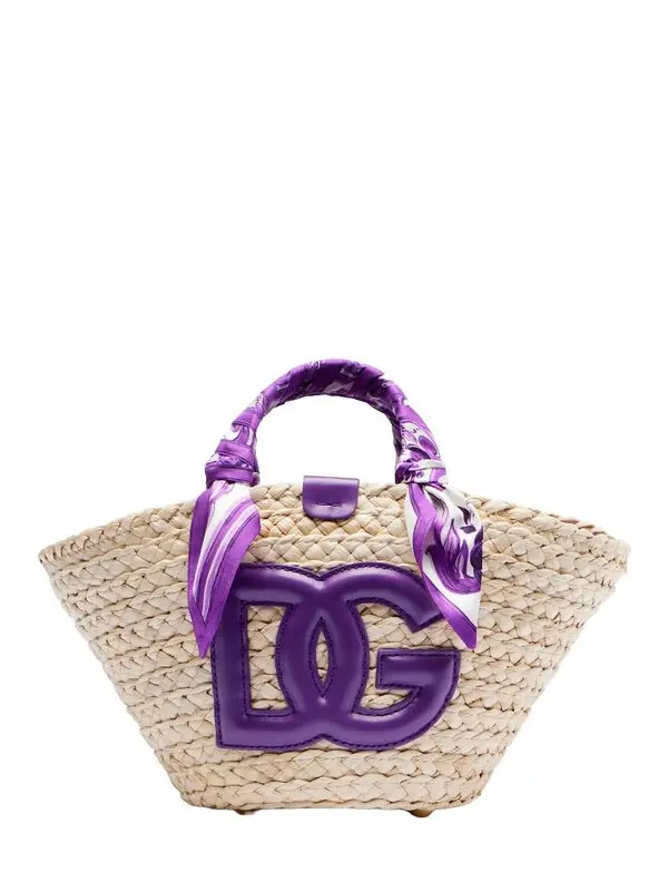 Dolce & Gabbana Dg Majolica Straw Basket Bag - Beige