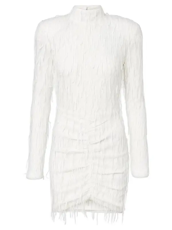 Remain Birger Christensen Sequined Turtleneck Minidress - White