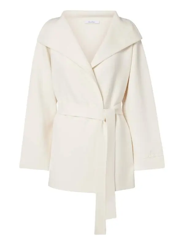Max Mara Rea Belted Coat - White