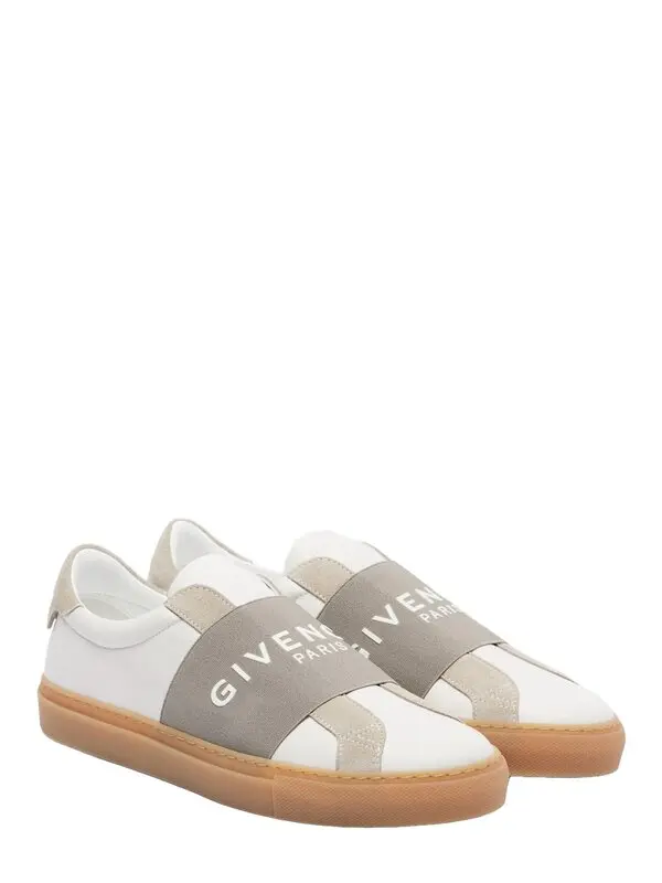 Givenchy Urban Street Logo Leather Slip-on Sneakers - White