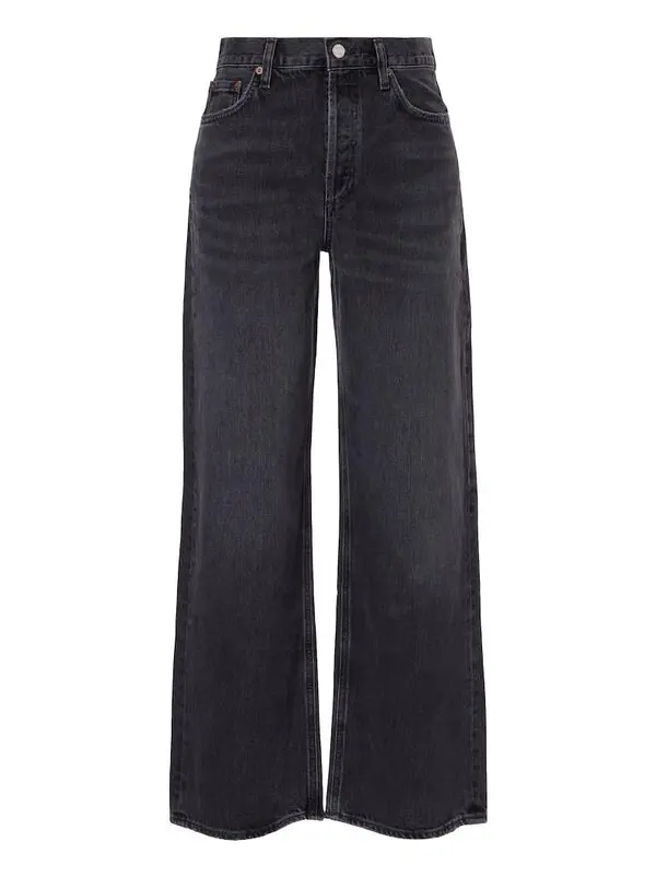 AGOLDE Low Slung Baggy Wide-leg Jeans - Black