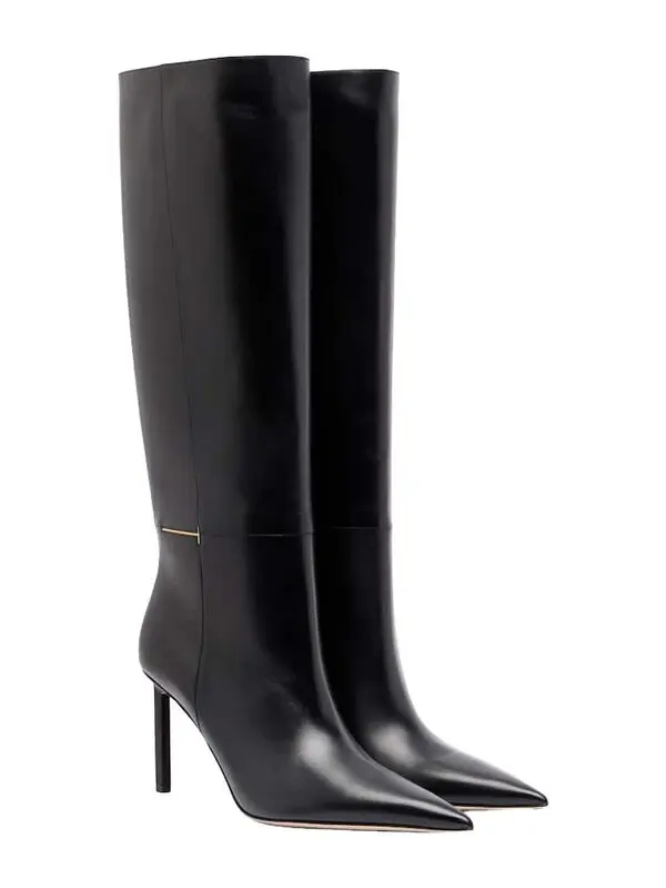 TOM FORD Julianne 85 Leather Knee-high Boots - Black
