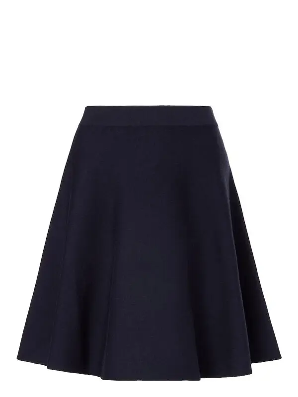 Max Mara Ubalda Virgin Wool Miniskirt - Blue