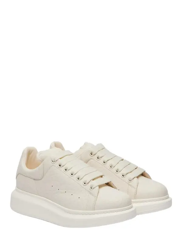 Alexander McQueen Oversized Leather Sneakers - White