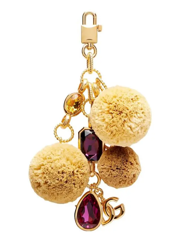 Dolce & Gabbana Dg Embellished Keychain - Gold