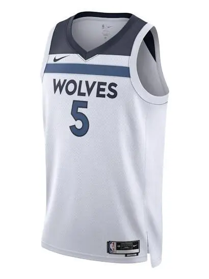 Nike Nba Minnesota Timberwolves Anthony Edwards Association Edition Swingman Jersey - White/navy Blue